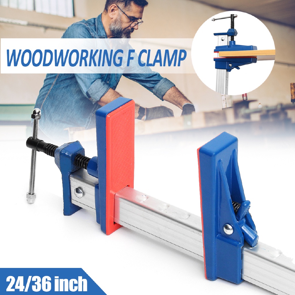 24''/36'' F-Clamp Bar Woodworking Clamp Clip Grip DIY T Wood Clamps ...