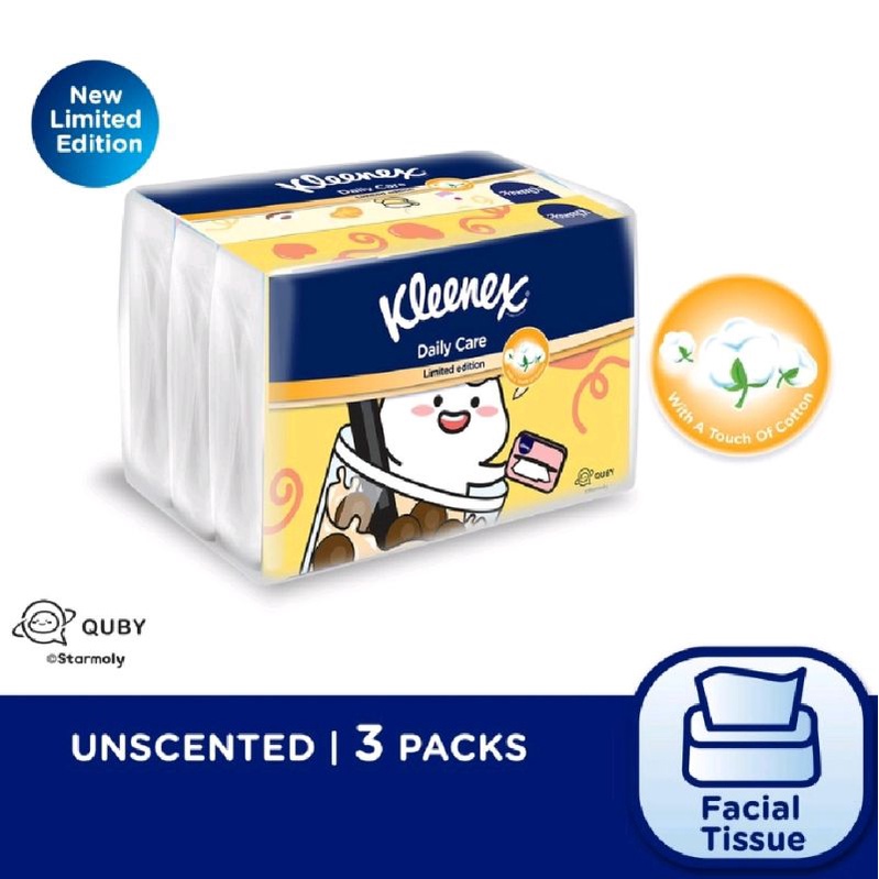 Kleenex limited edition 3 packs facial tissue | Shopee Singapore