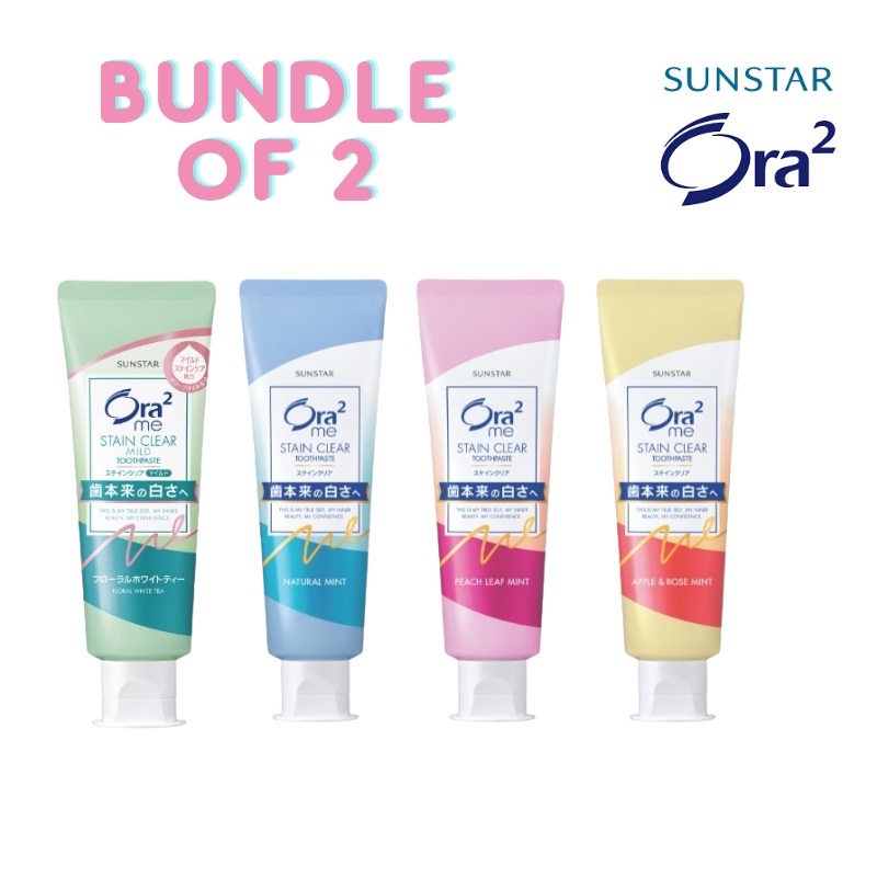 [Bundle of 2] Sunstar ORA2 Me Stain Clear Toothpaste[Aurigamart Authorised Distributor] | Shopee ...