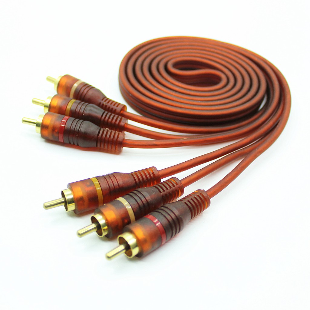 【1.5m/3m/5m/10m】Gold-Plated 3 RCA to 3 RCA AV Audio Video Cable Male to ...