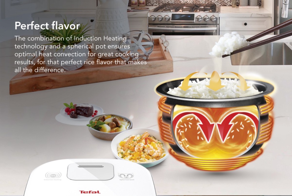 Tefal Delirice Pro Induction Spherical Pot Rice Cooker 1.5L RK808A – 16 ...