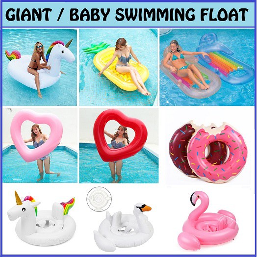 Giant Swimming Float Inflatable Baby Kids Children Adult Float Swimming ...