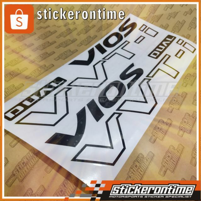 Toyota Vios Dual VVTI side door SET decal Car Sticker | Shopee Singapore
