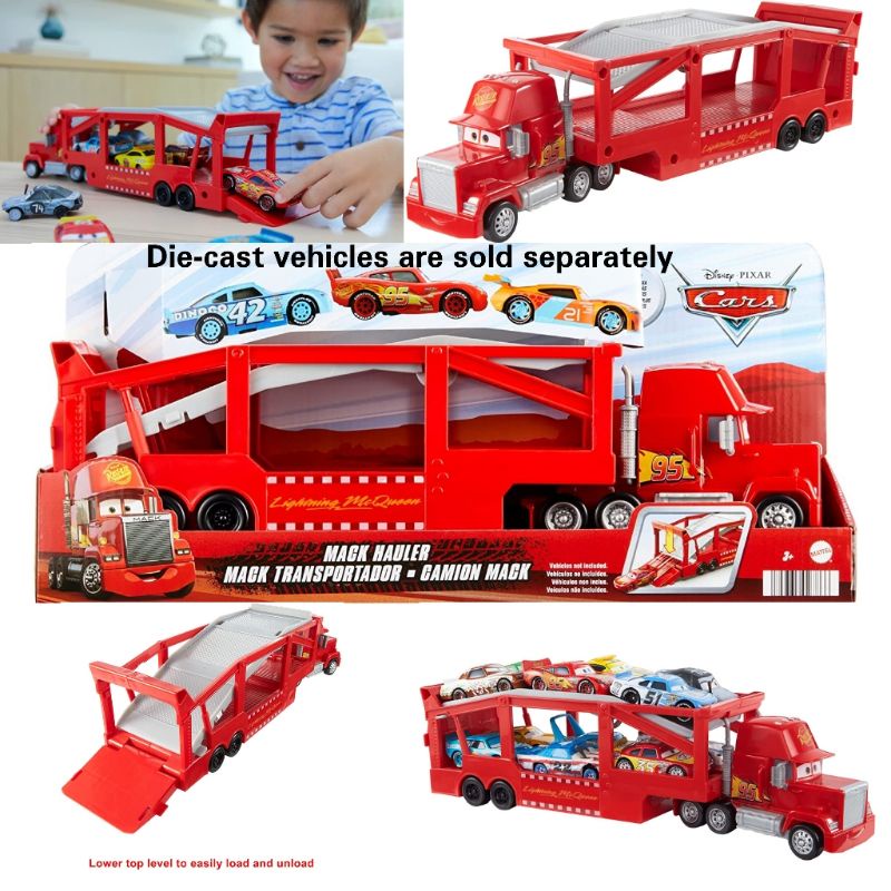 Authentic Disney Pixar Cars Mack Hauler and Transporter Playset by ...