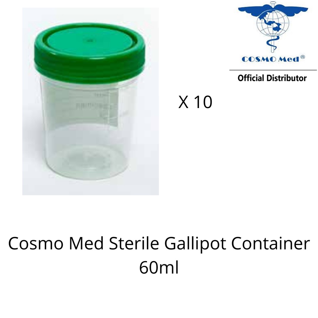 【SG Ready Stock】Cosmo Med Sterile Gallipot Container 60ml - 10pc Per ...
