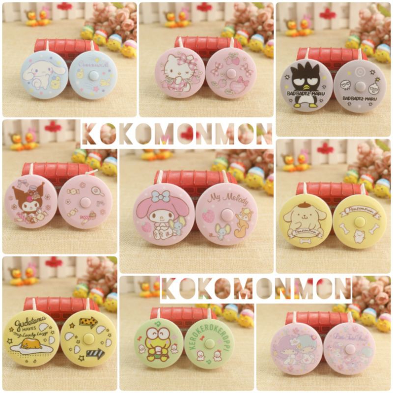 Sanrio Characters Retractable Measuring Tape Hello Kitty Melody Little ...