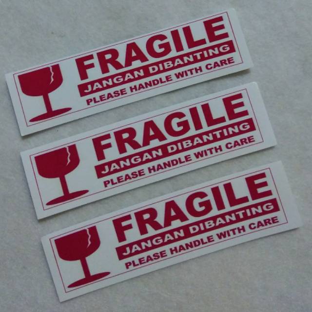 Unboxing Fragile Label Sticker Sticker Do Not Slam (1 Sheets) | Shopee ...