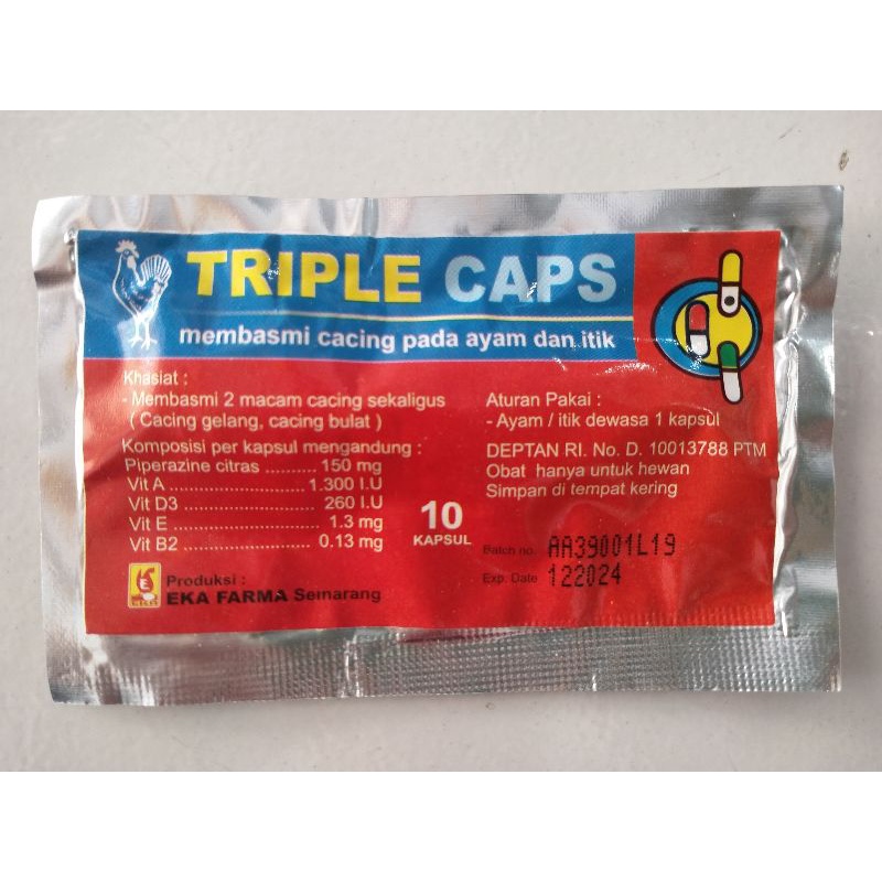 Triple CAPS contains 10 capsules - Eradicating Worms in Chickens and ...