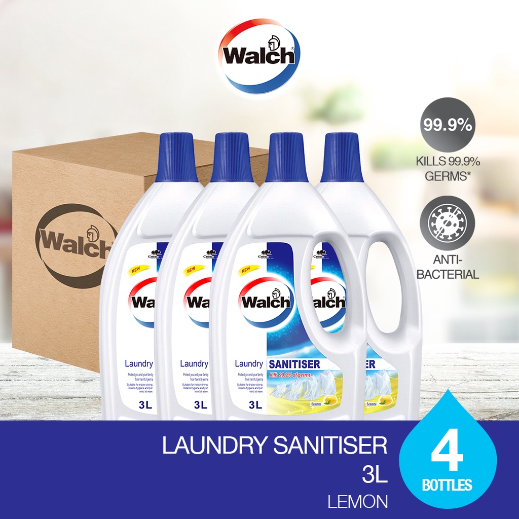 Walch® Laundry Sanitiser 3L x 4 Bottles | Shopee Singapore