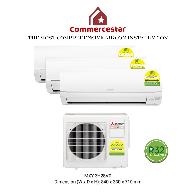 MITSUBISHI ELECTRIC STARMEX R32 NEW SYSTEM 3 (INSTALLATION INCLUDED ...