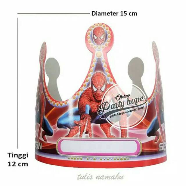 Spiderman birthday hat / my name circle hat / crown hat / crown ...