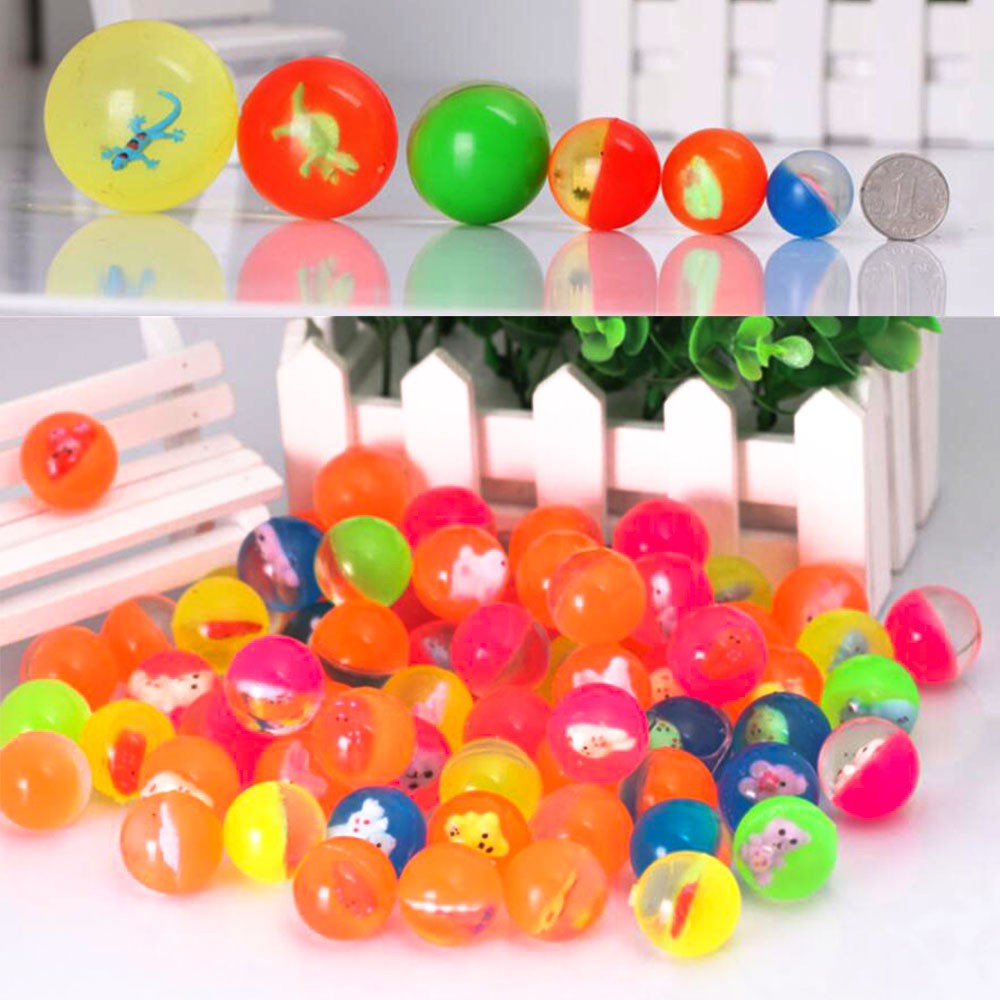 Mini Rubber Bouncing Balls Super Bouncy Elastic Kids Toy Gift Party ...