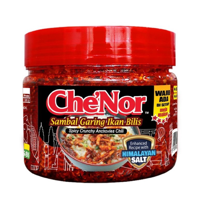 Che Nor Sambal Garing Spicy Crunchy Anchovies Chili 辣椒江鱼仔 | Shopee ...