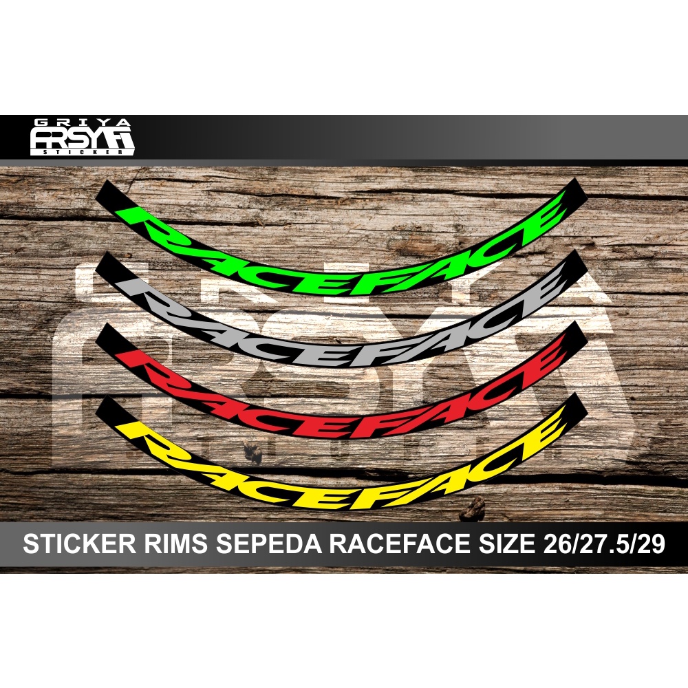 Decal Sticker Bicycle RIMS RACEFACE Sticker RIMS MTB Bike DH 26-27.5 ...