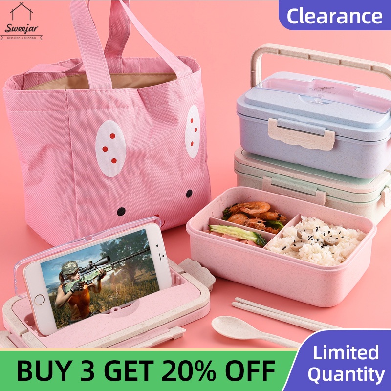 SWEEJAR Ready stock portable lunch box Student lunch box Insulation bag ...