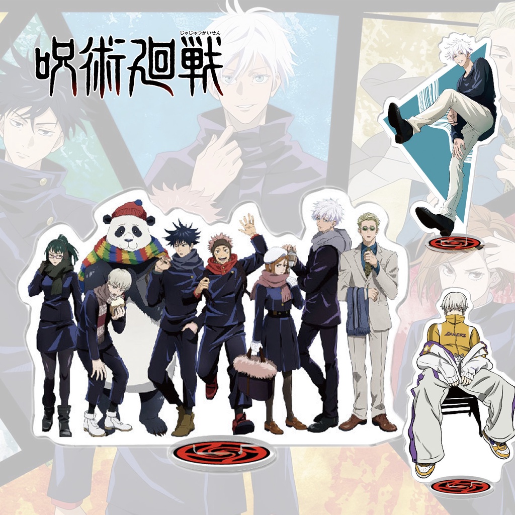 UNI.FUN Japanese Anime Jujutsu Kaisen Figure Stand Yuji Itadori Satoru ...
