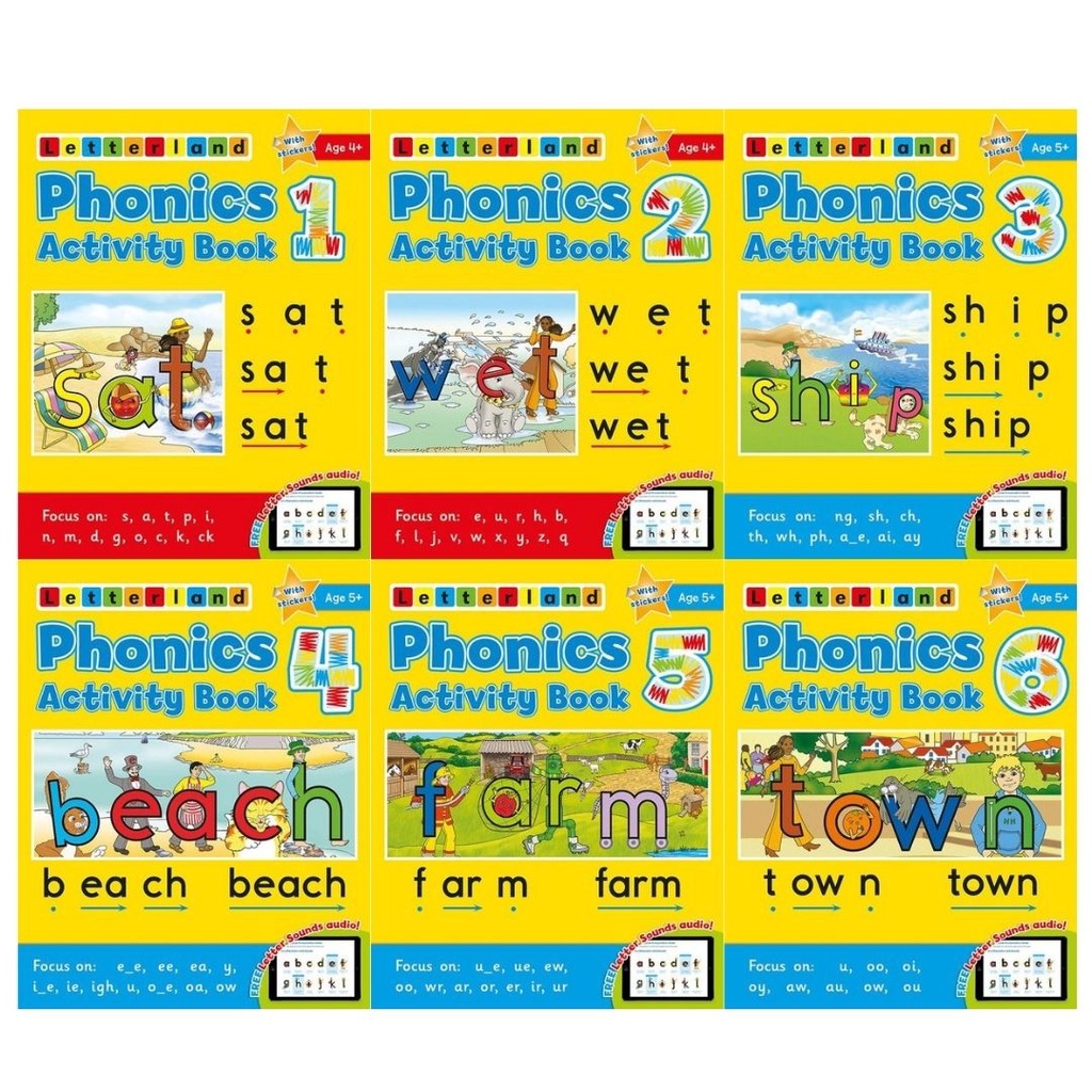 Phonics Activity Book 1- 6 (Letterland) | Shopee Singapore