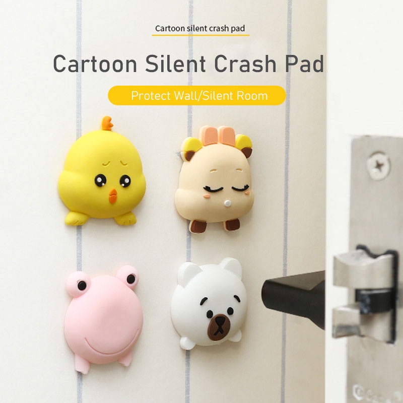 Anti-Collision Wall Crash Bumper Sticker Cartoon Silicone Shockproof ...