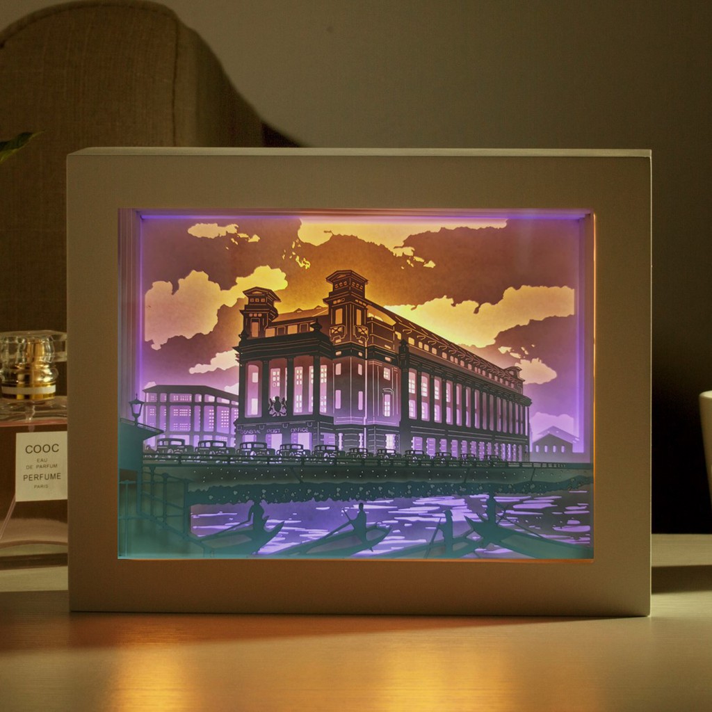 The Fullerton 1930 - Lighted shadow box >> DIY Lighted Paper Art Frame ...