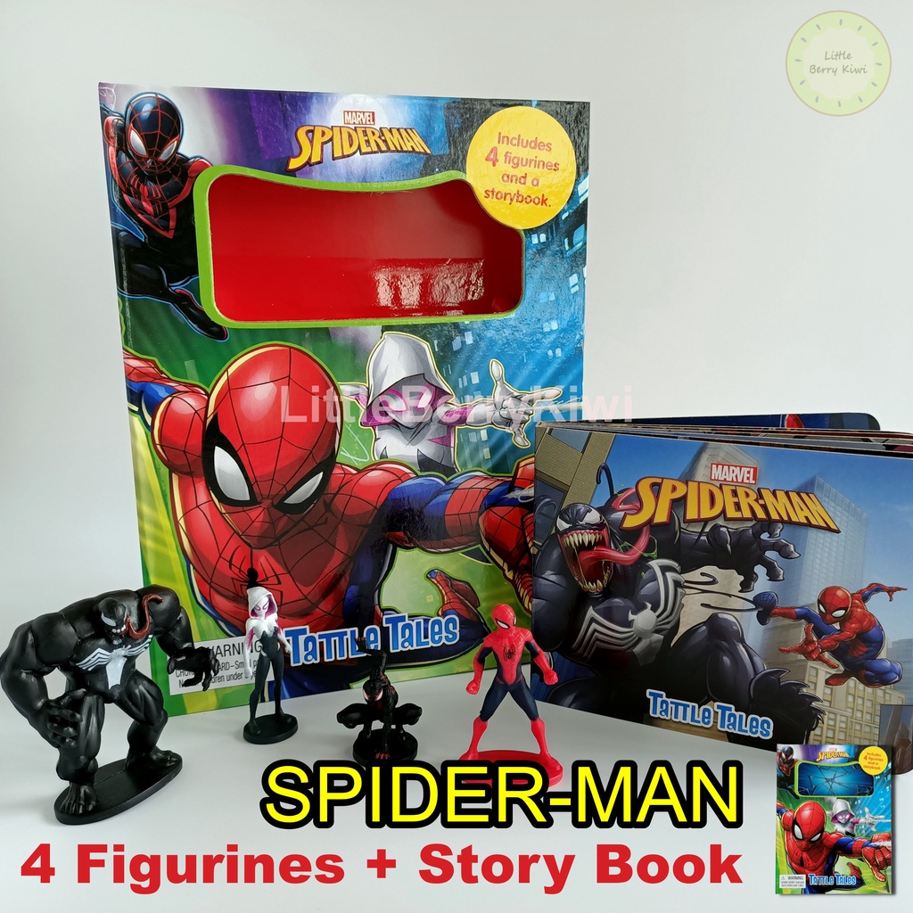 SG | 🕷Spider-man Story Book + 4 figurines toy - Tattle Tales - Marvel ...