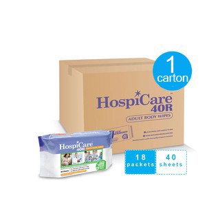 Hospicare 40R Adult Body Wipes 40 Sheets (Exclusive Carton Deal ...