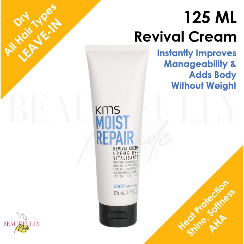 KMS Moist Repair Revival Cream 125ml - Instantly Improves Manageability & Adds Body Without ...