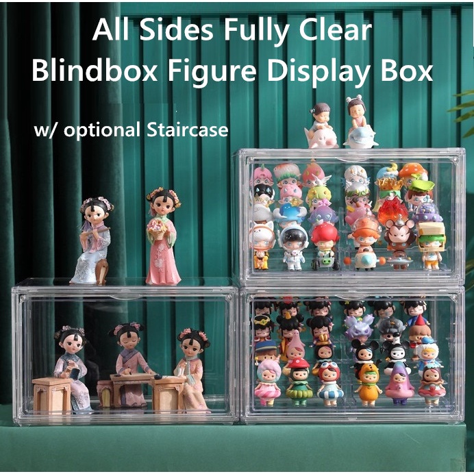 Acrylic Fully Transparent Display Case Blind Box Popmart Figurines ...