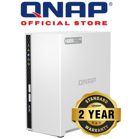 QNAP TS-233 2-Bay NAS with 4-core 2.0GHz 64-bit ARM CPU and 2GB Memory ...
