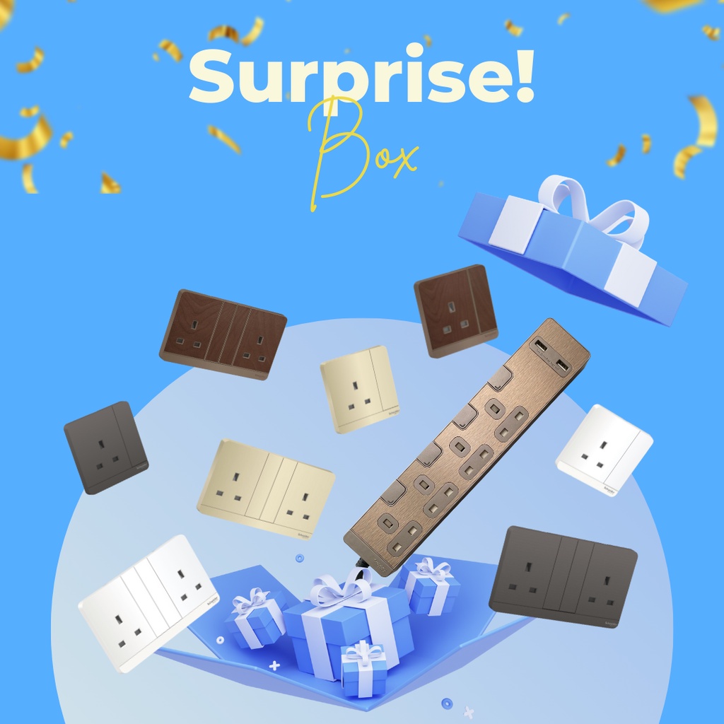 Shopee Surprise Box- Schneider Electric AvatarOn Single & Twin Sockets ...