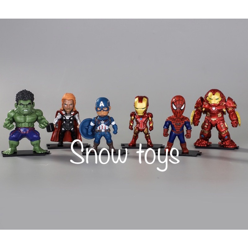MARVEL Avengers Model - Full Set Of 6 Superhero Task Forces - Hulk Iron ...