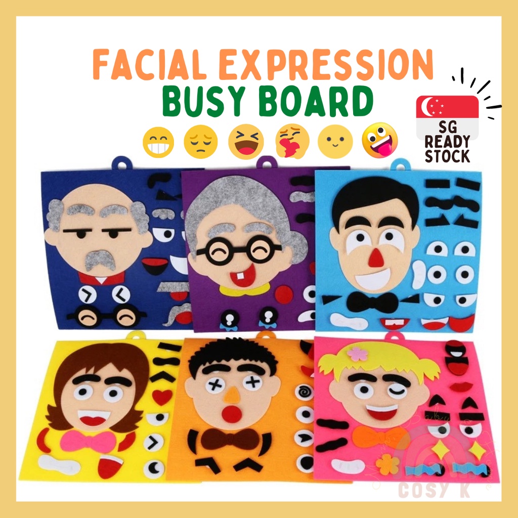 Toddler Kindergarten Non-woven Felt DIY Board Facial Features Change ...