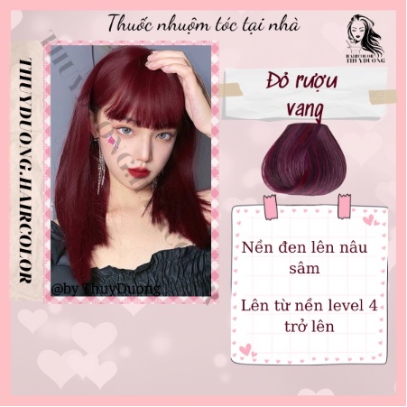 Korean hair dye, wine red hair dye, bleach-free hair color, dye at home ...