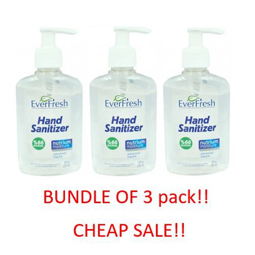 Everfresh Hand Sanitizer 236ml [Bundle of 3] (EXPIRY: 01/2024) | Shopee ...