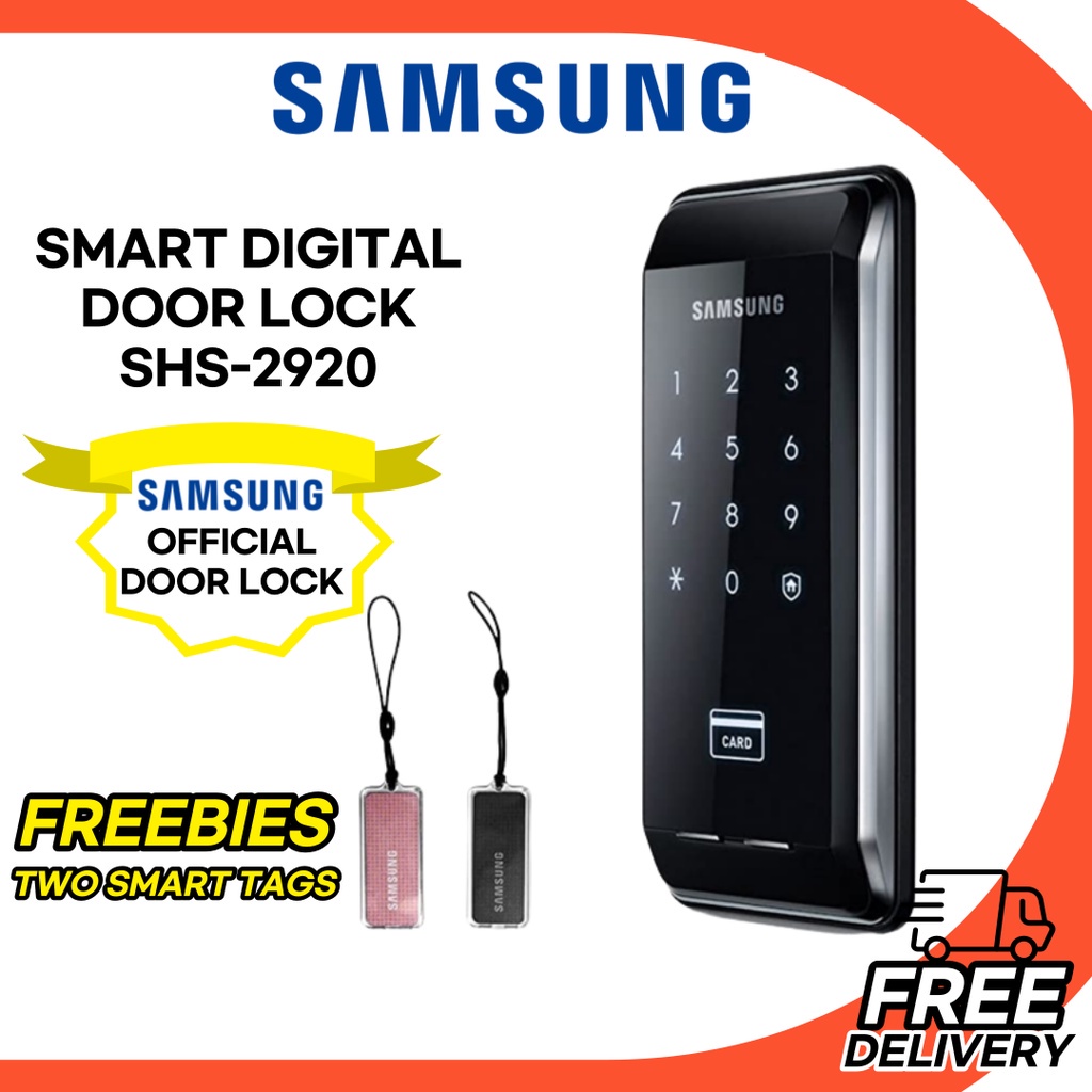 [SAMSUNG OFFICIAL] Samsung Digital Doorlock SHS-2920 / Password + Key ...