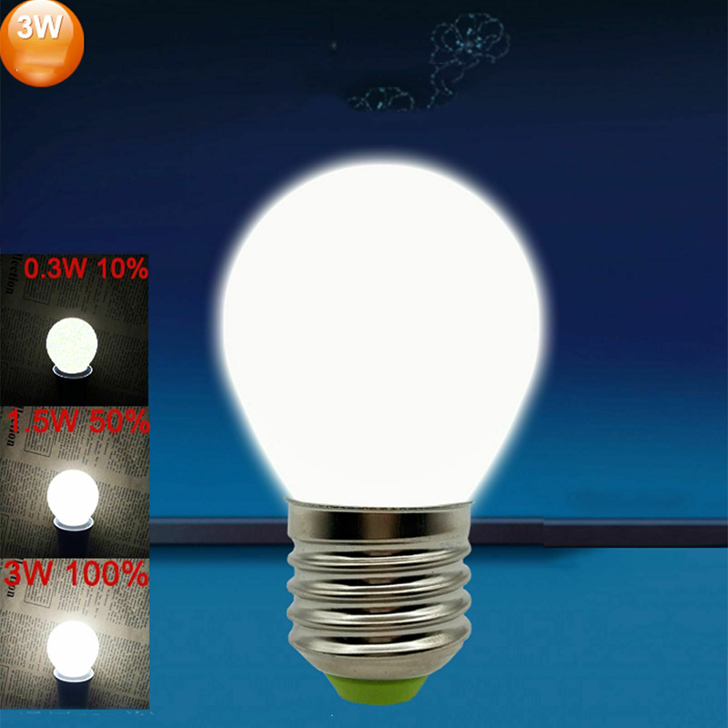 Dimmable LED Globe Bulb 110-220V E26 E27 B15 B22 E14 E12 3W Color ...