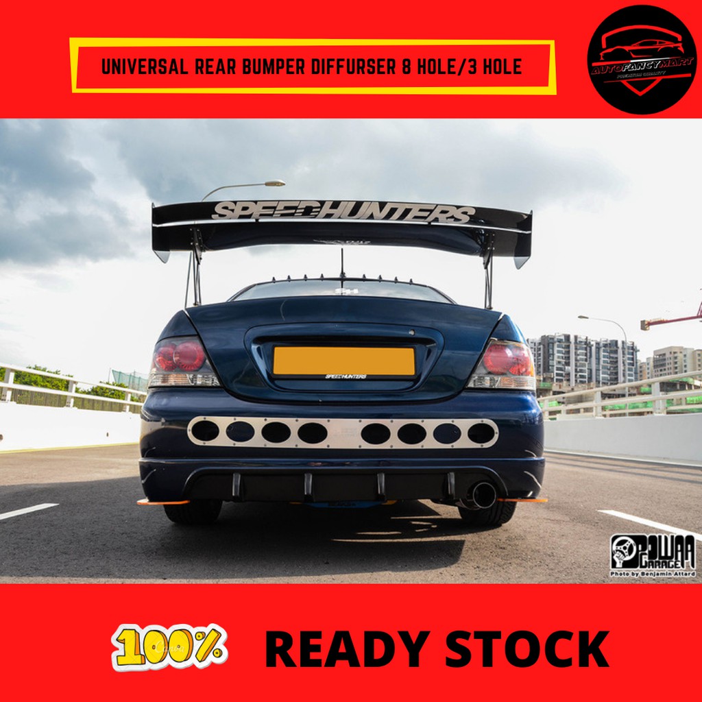 UNIVERSAL 8 Holes [115cmX10cm] & 3 Holes [39cmX10.5cm] Rear Bumper Air ...