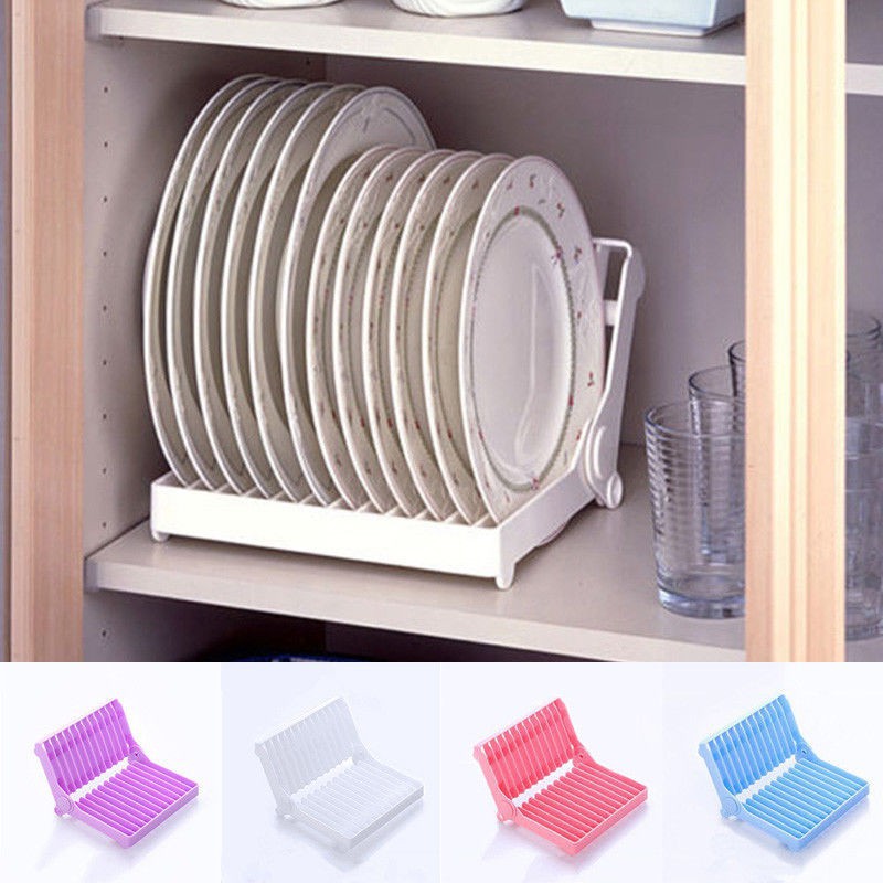 Kitchen Space Saving Dish Rack Organizer Dish Plate Bowl Dryer Holder ...