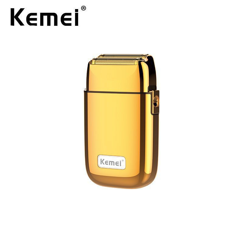 Kemei Pro Barberology Metal Double Foil Shaver Li-on Titanium Super ...