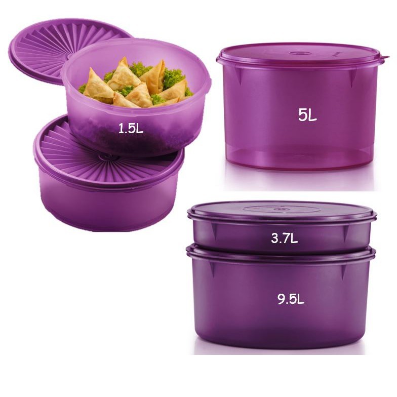 Tupperware Take A Lot Set / Deco Canister / Jumbo Canister - 1.5L / 3 ...