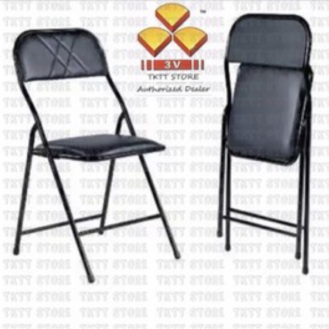 TKTT 3V Aaron Folding Chair With PVC Cushion Foldable Back Rest Chair ...