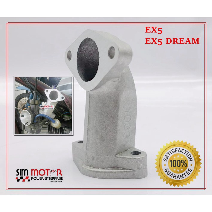 HONDA EX5 / DREAM STANDARD RACING INTAKE PIPE ( BIG HOLE 25mm) | Shopee ...