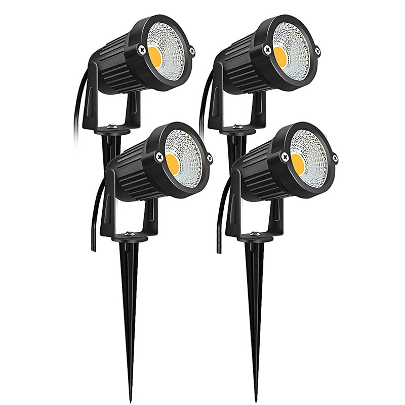4Pack LED Lawn Lamp Outdoor Garden Spike Pin Light 220V/DC12v Aluminum ...