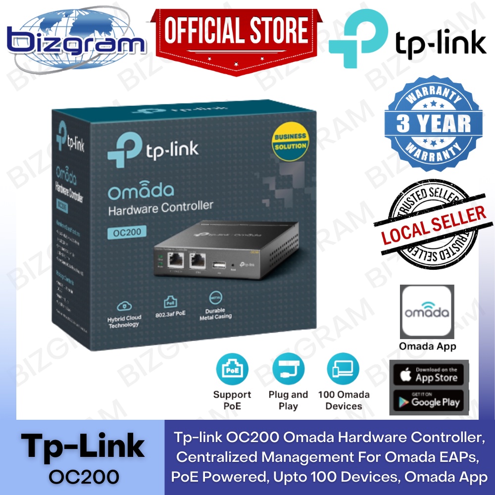Tp-link OC200 Omada Hardware Controller, Centralized Management For Omada EAPs, PoE Powered ...