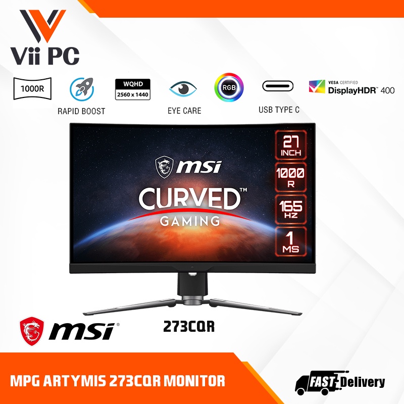 MSI MPG ARTYMIS 273CQR 27 Inch WQHD (2560 x 1440) 165Hz Refresh Rate ...
