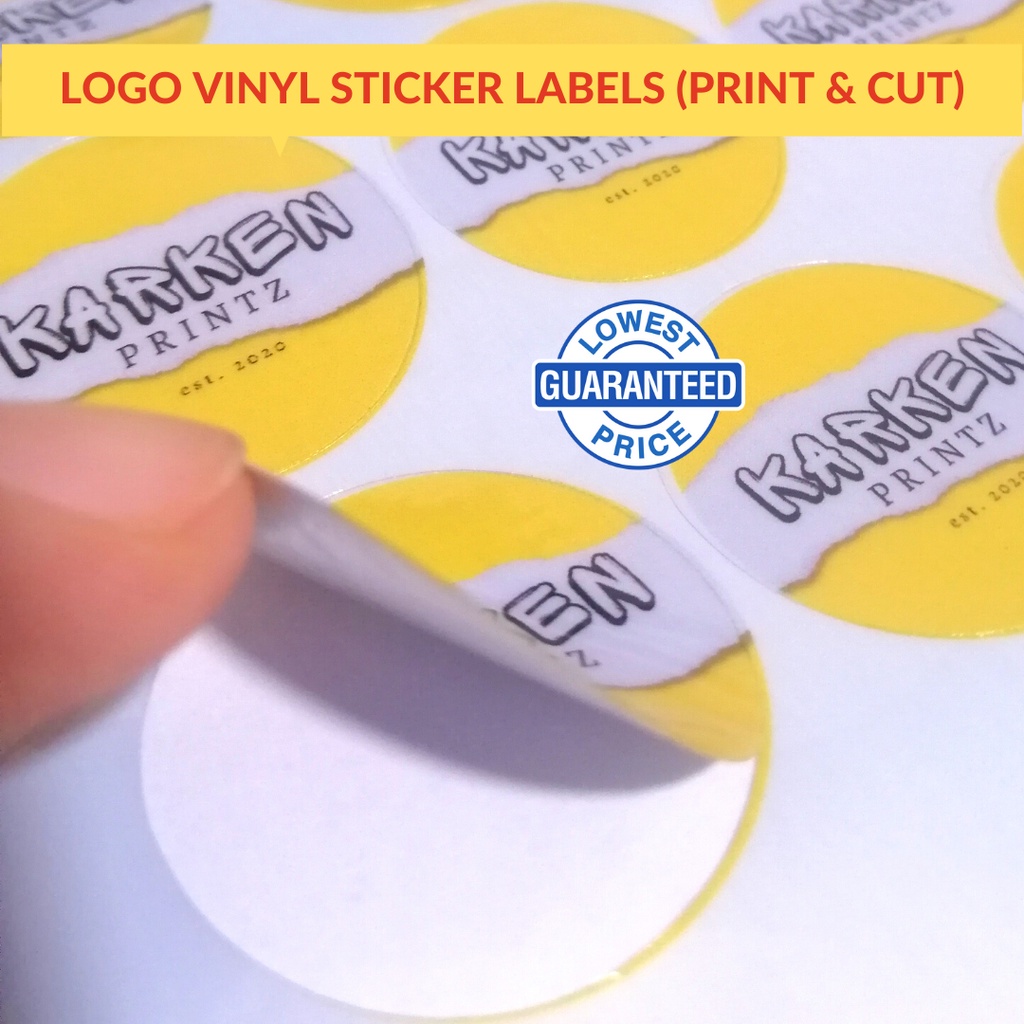 *PRINT&CUT*LOGO STICKER/PRODUCT LABEL VINYL STICKERS-A4 SHEET-KISS CUT ...