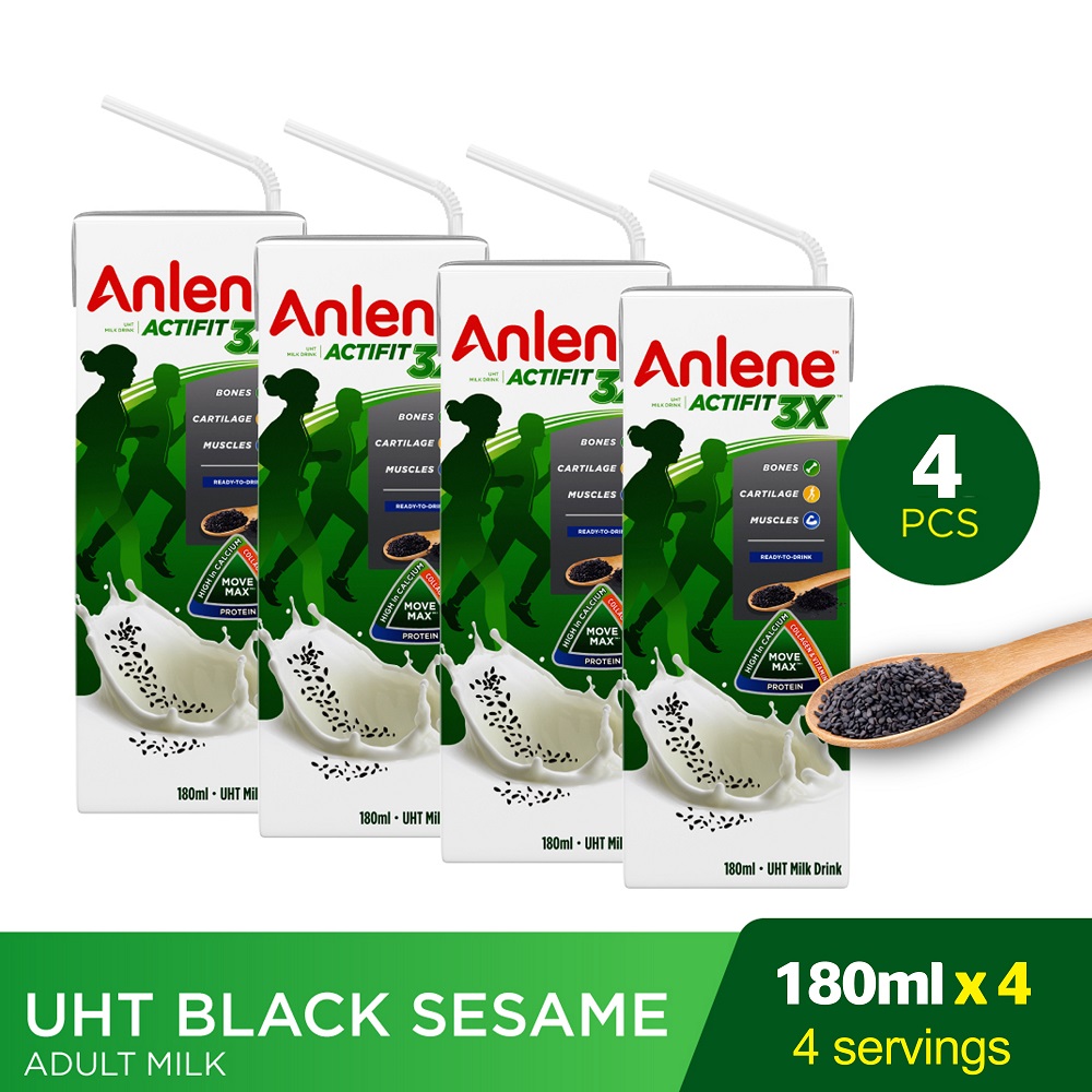 Anlene ACTIFIT 3X Black Sesame (4 X 180ml) | Shopee Singapore