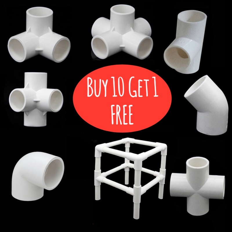 PVC Fitting Pipe Joint Connector Penyambung Paip DIY / CONDUIT / PVC ...