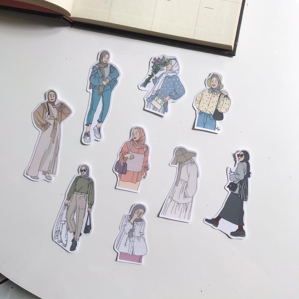 Hijab edition aesthetic Sticker/Sticker for journal/Hijab Sticker pack ...