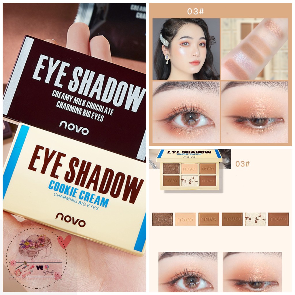 Lovely NOVO 6-color eyeshadow with Creamy Milk Chocolate Charming Big ...