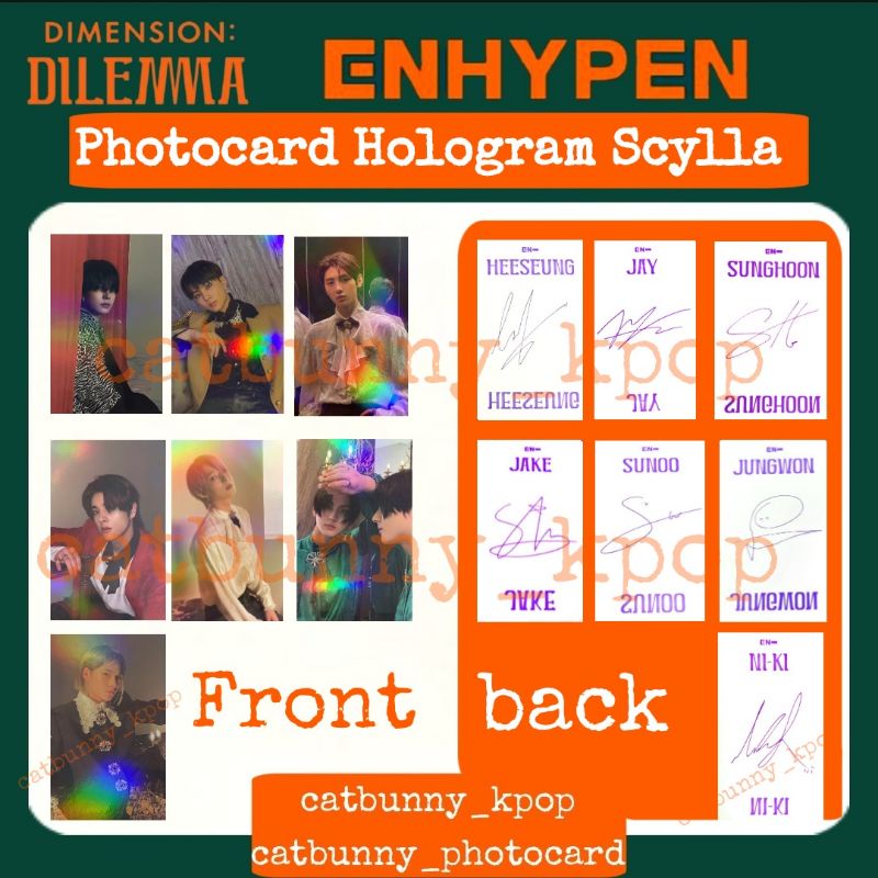 Photocard Hologram Scylla Oddyseus Charybdis Dimension Dilemma Enhypen Unofficial | Shopee Singapore